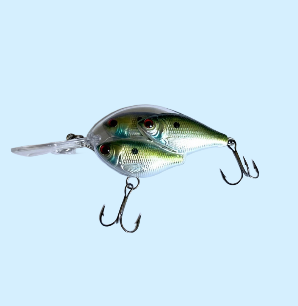 Воблер крэнкбейт WLUR PRO SERIES, 3 рыбы, крючки WMC, 65 мм 18 г