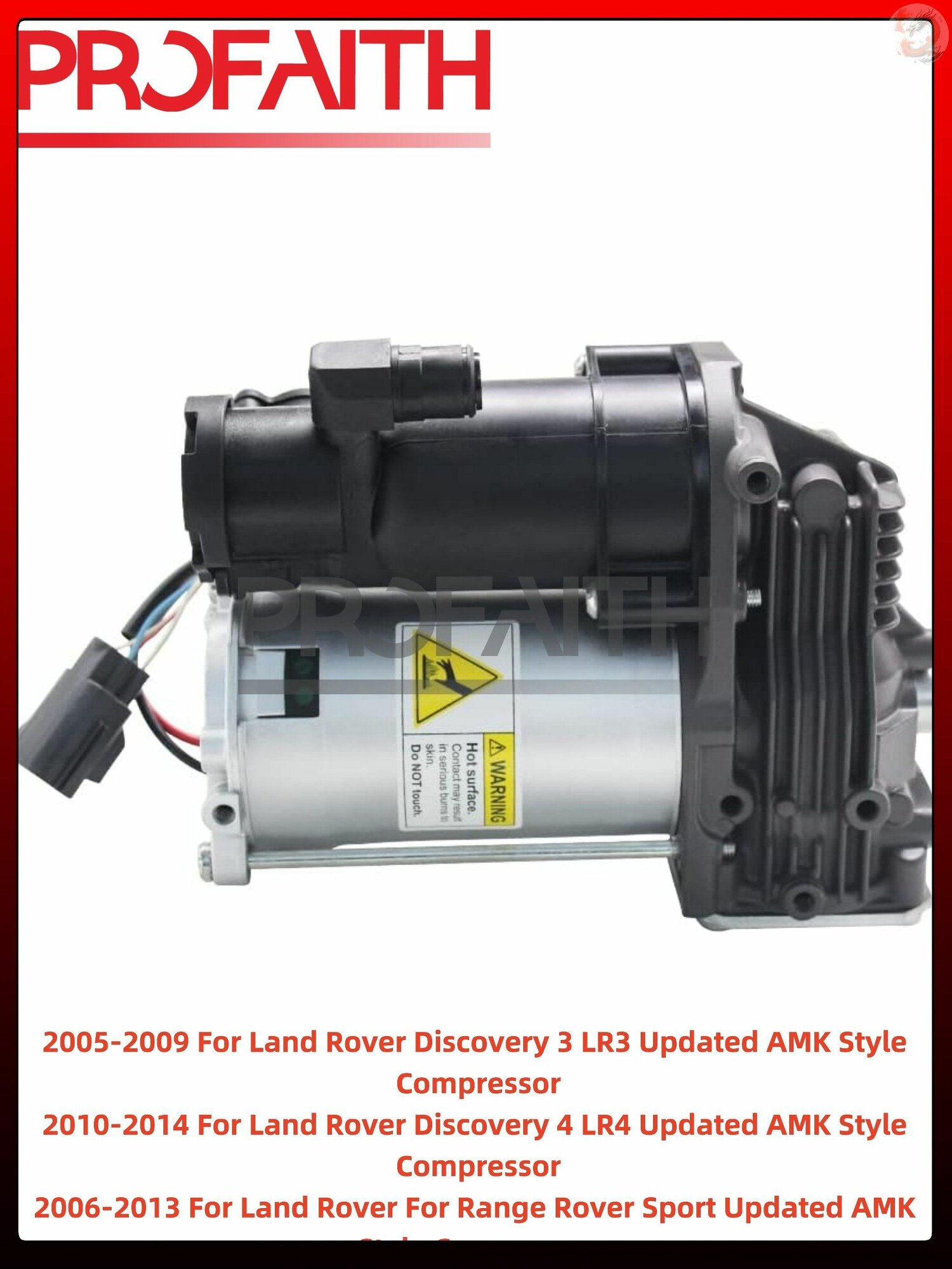Компрессор пневмоподвески для Land Rover LR061888 — совместимый с Discovery 3/4 и Range Rover Sport (AMK, 2005–2014)
