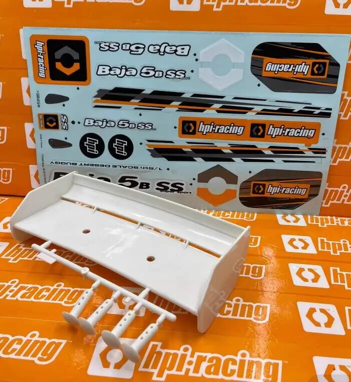 Набор кузова для газового багги HPI Racing 1/5 Baja 5B SS 2.0 желтый Tail Wing white