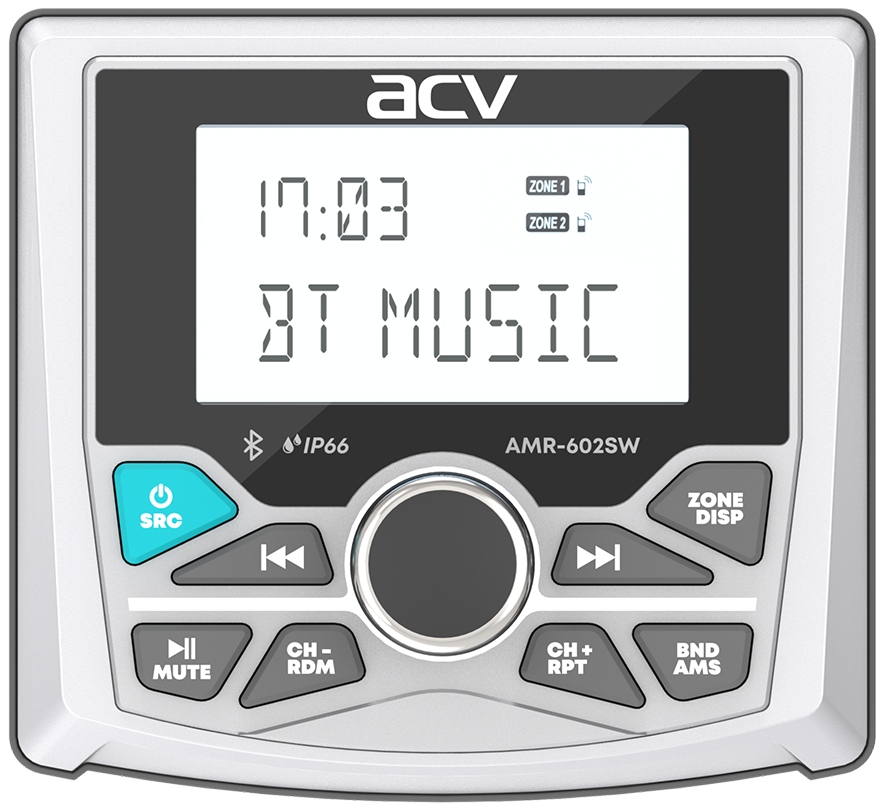 USB-магнитола ACV AMR-602SW морская квадратная