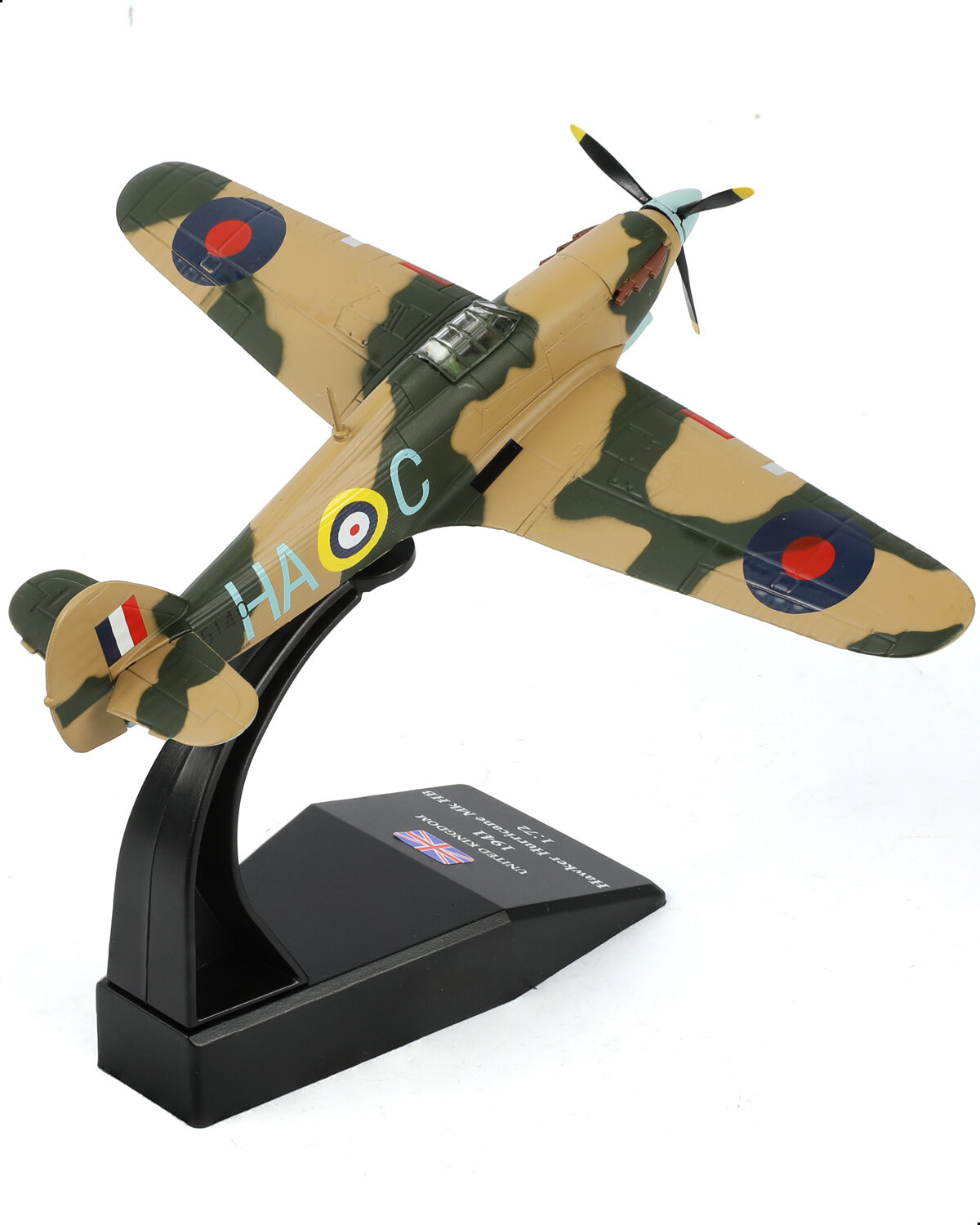 Масштабная модель истребителя Hawker Hurricane Mk IIB, 1:72, коллекционная модель самолета