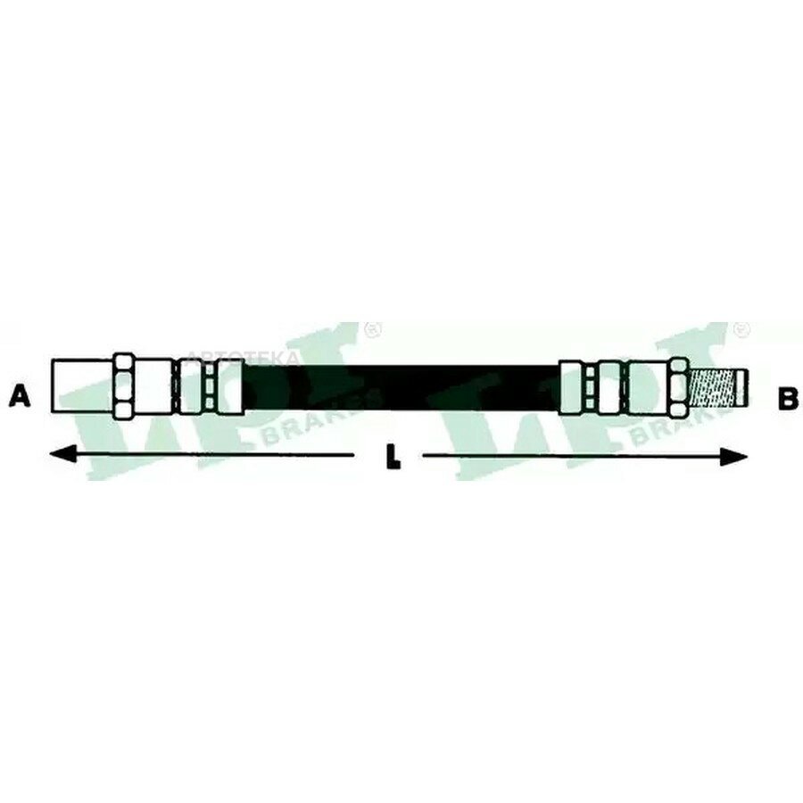 Шланг тормозной AUDI 80/90 1.8-2.3 86-91/VW GOLF III зад. внешний LPR 6T46879
