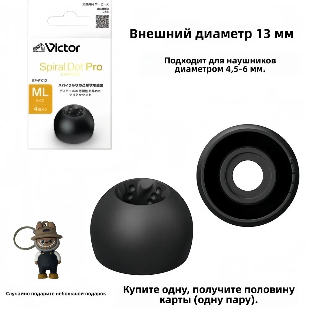 Амбушюры JVC Spiral Dot Pro EP-FX12 (1 пары ML)