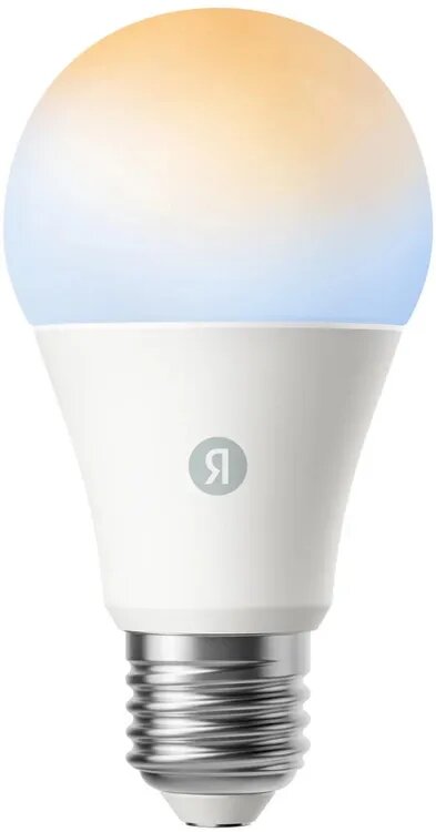 Умная лампа яндекс YNDX-00551 E27 белая 9Вт 806lm Wi-Fi