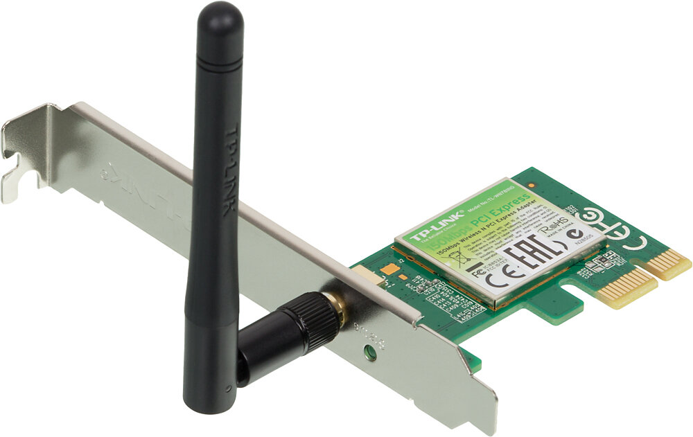 Сетевой адаптер WiFi TP-Link TL-WN781ND, внешняя, съемная антенна, интерфейс подключения PCI Express