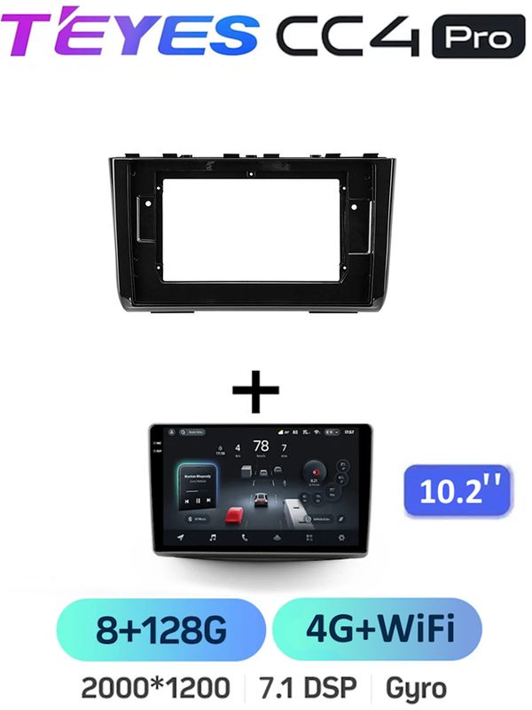 Магнитола Teyes CC4 Pro 8/128 Gb 10.2" Hyundai Creta 2 IX25 2021 (Глянцевая) F2