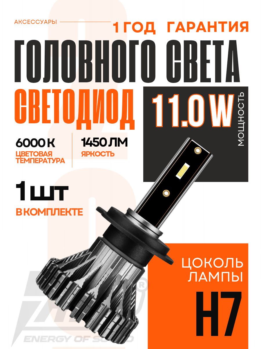 Светодиодная лампа H7 AMP/Criolight CSP L03s