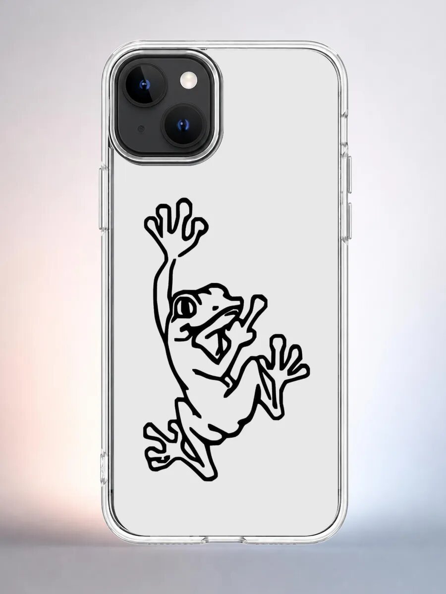 Чехол iPhone 14 лягушка прыжок силиконовый