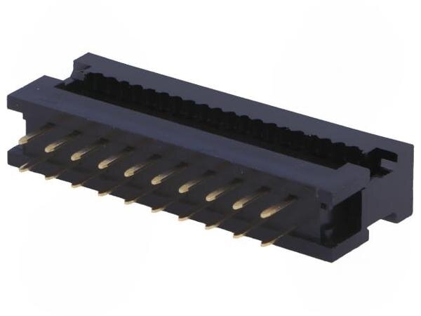 AMPHENOL T8062000001NEU Переходной разъем, PIN: 20, IDC, THT, на шлейф, 1,27мм, 1А, 30В, 1шт