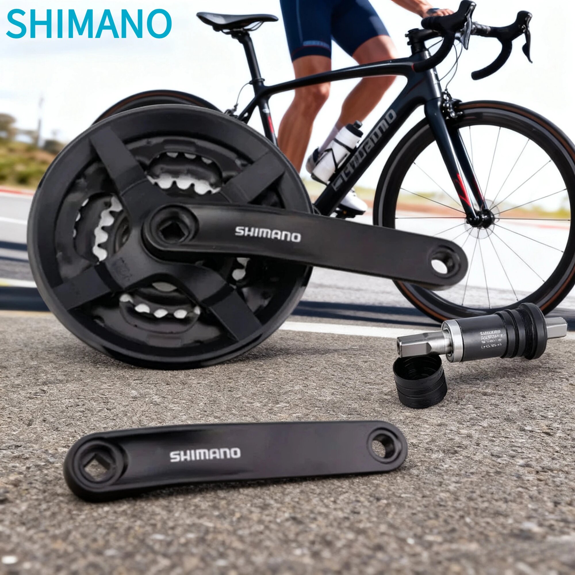 SHIMANO TOURNEY TY FC TY301 Шатуны для велосипеда 24-34-42T 170 мм TY301 42T 175mm