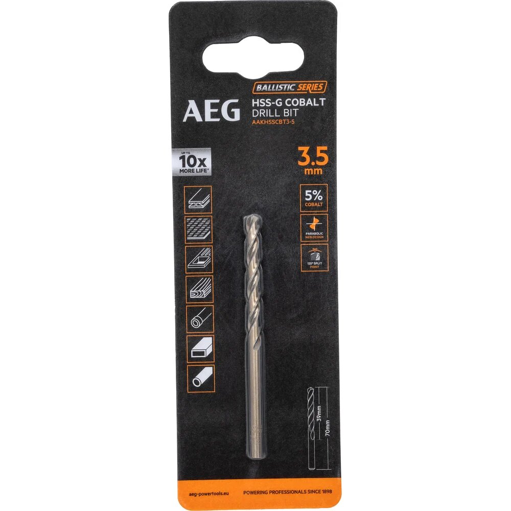 AEG Сверло с кобальтом 1шт.3.5х70mm AAKHSSCBT3-5 4932479327