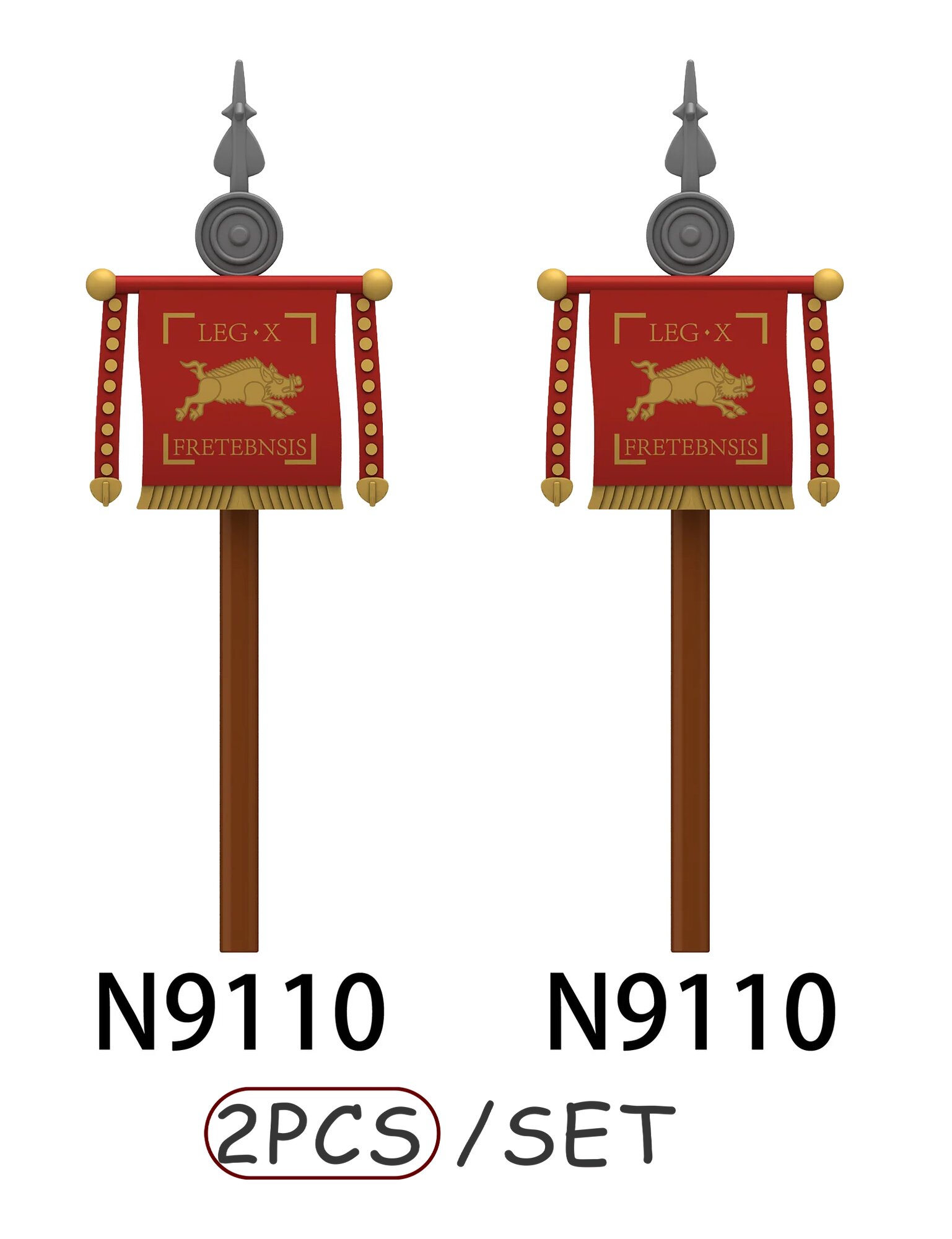 Средневековый штандарт Legio X Fretenensis, желтый, B11-32-2A