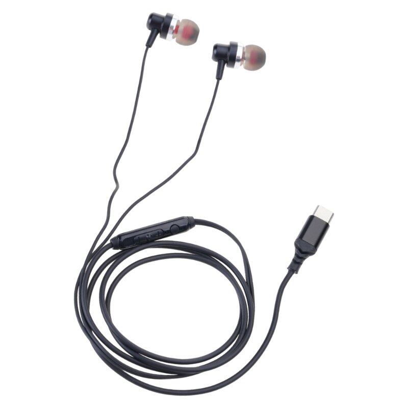 Проводная гарнитура Metal stereo tuning Type C для Huawei Samsung-черный