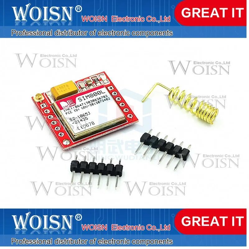 1шт SIM800L module GPRS adapter board GSM microSIM card Core board Тип опции доставки: SIM800L module without antenna (foreign trade version)