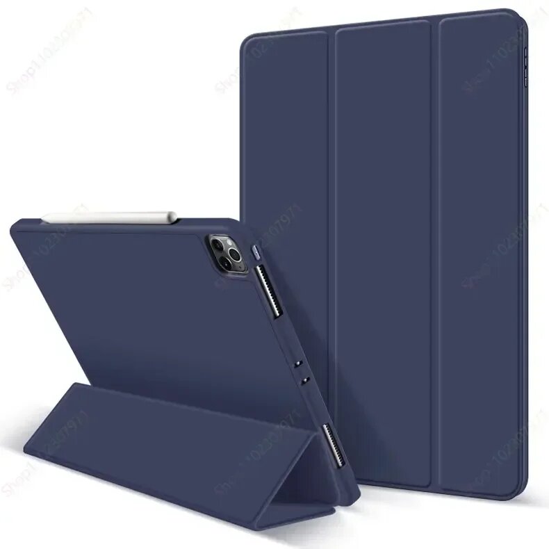 Чехол Funda для iPad Pro 12,9 дюйма iPad 9.7 Air1 Air2, Синий, Dark Blue