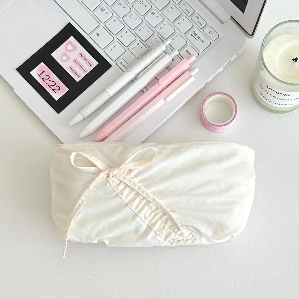 Пенал тканевый Bowknot Белый, Белый, White