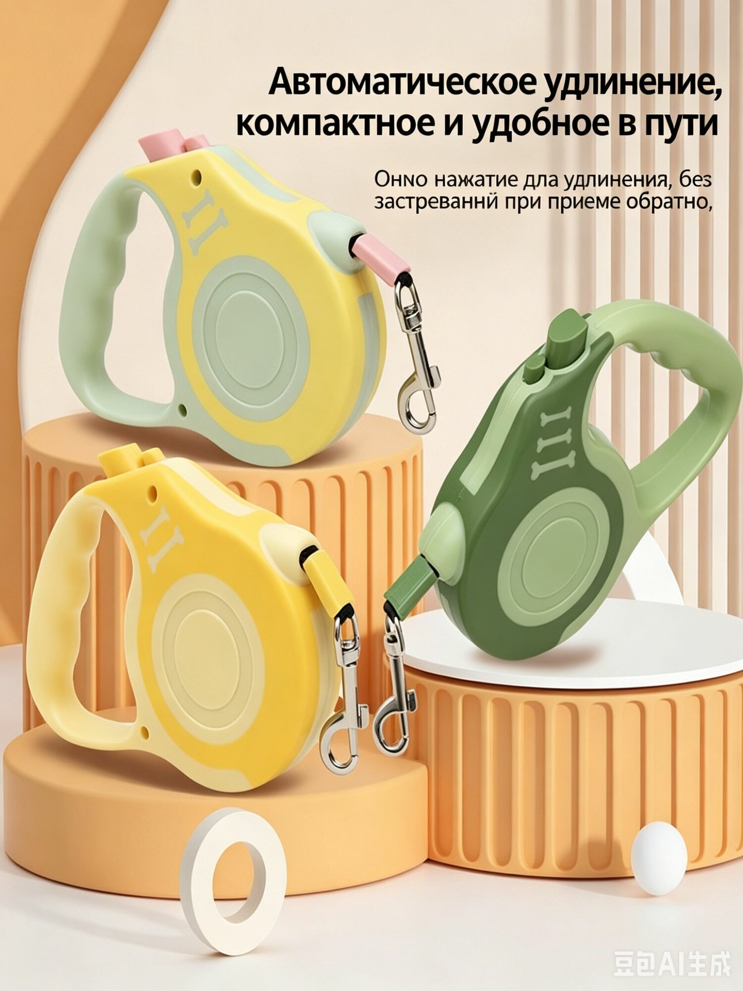 Телескопический поводок для собак и кошек, регулируемый, светло-розовый, до 8 кг, универсальный аксессуар для прогулок