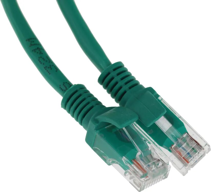 Патч-корд CABLEXPERT PP12-3M/G литой (molded), UTP, кат.5E, 3м, 4 пары, 26AWG, алюминий омедненный, многожильный, зеленый