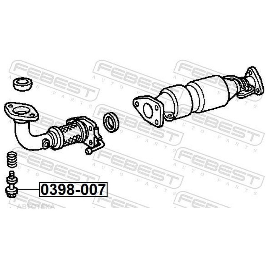 Болт приёмной трубы HONDA/BMW FEBEST 0398007