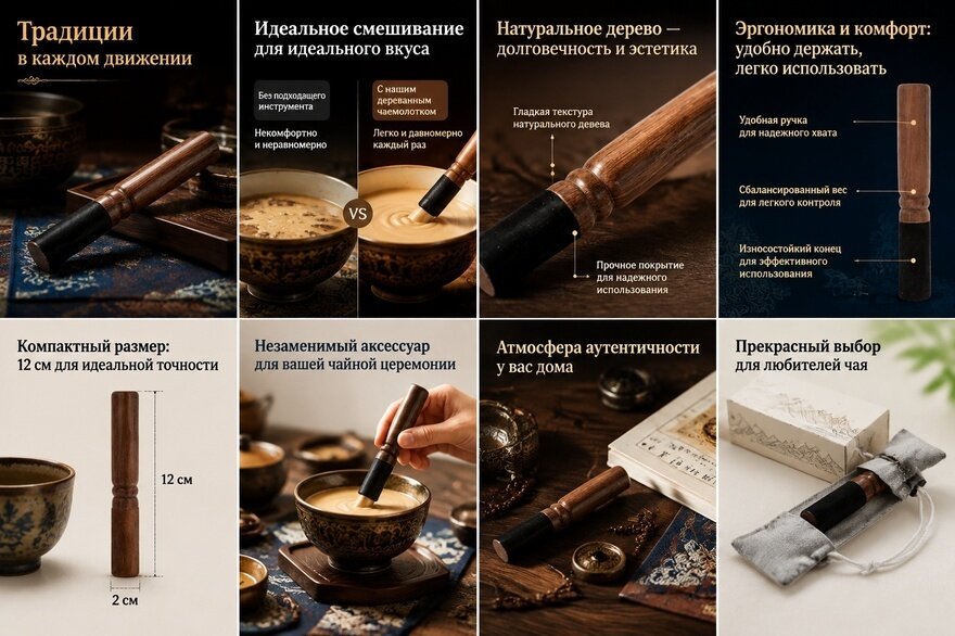 Деревянный Молоток Для Тибетского Сингинг Боула Баддийский Звуковой Молоток 13X2X2Cm