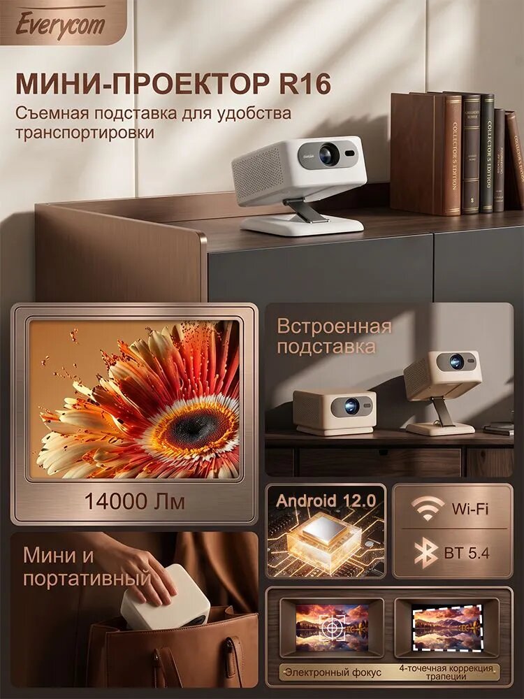 Everycom Проектор R16 mini, 1LCD — фото 1