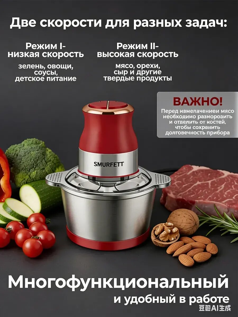 Измельчитель электрический кухонный чоппер 3 литра