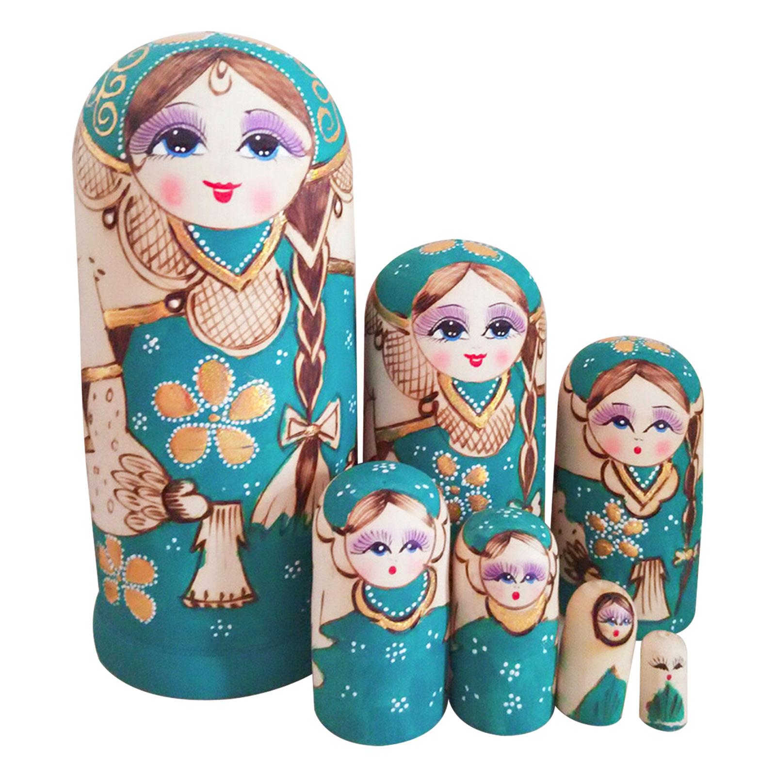 7 фигурок русских матрешек для дня рождения, Хэллоуина и дома.