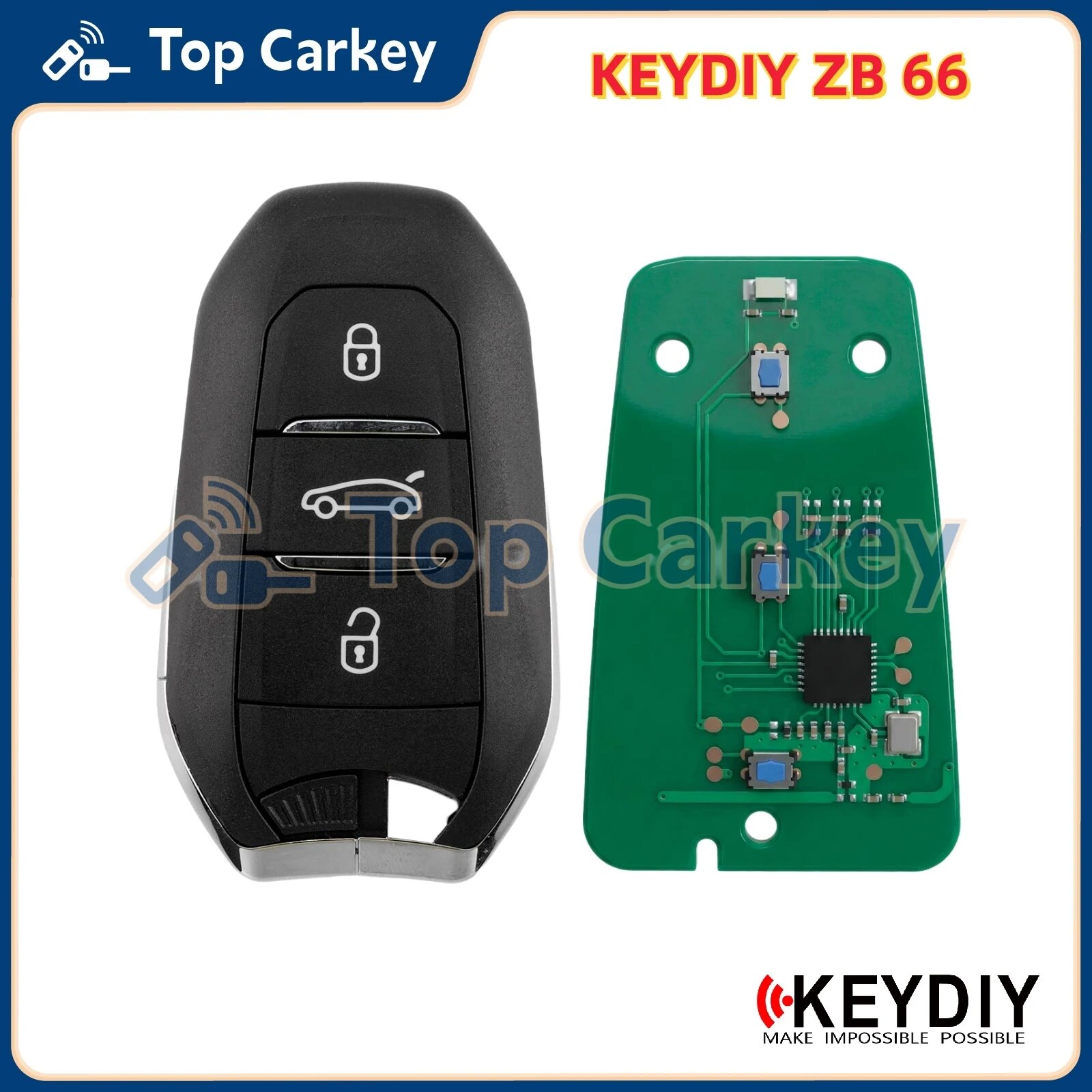 Универсальный смарт-ключ KEYDIY KD ZB61 ZB64 ZB66 с чипом 46 47 4A для Ferrari, GWM, Haval Jolion, Poer, Peugeot, Citroen, DS Style