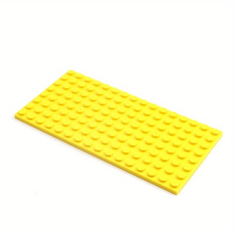 Двусторонняя базовая пластина для строительных блоков 8x16 точек, жёлтая, 5 шт.