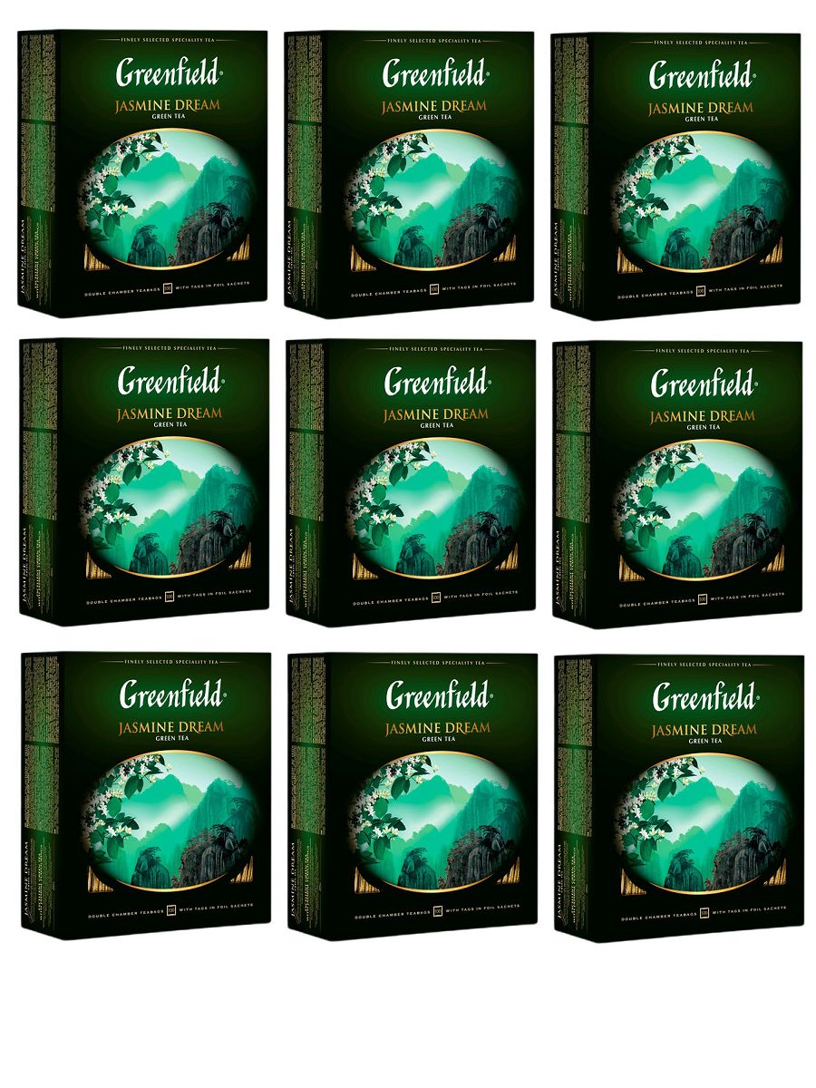 Greenfield Чай зеленый Jasmine Dream, 2 гр х 100 шт в уп, 1 уп