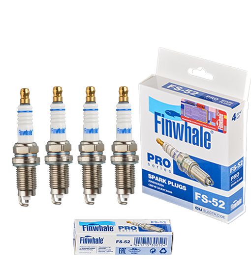 Свеча зажигания Finwhale FS52 для Skoda Fabia 2 (542) 1.2-1.6, Octavia 2 (1Z3) 1.4, Rapid (NH3) 1.2; VW Golf 5-6 1.4, Polo седан (602, 604, 612, 614) 1.6