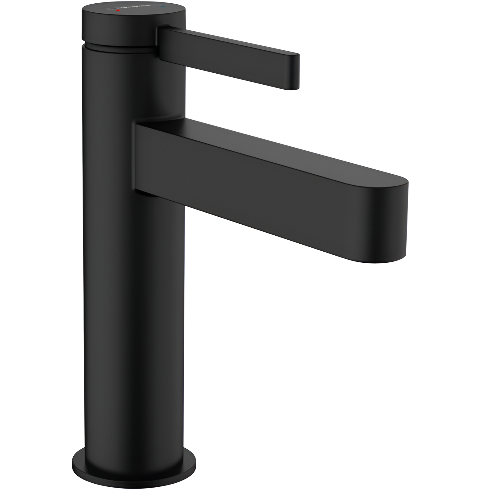Смеситель для раковины Hansgrohe Finoris, однорычажный, 110 со сливным гарнитуром, матовый черный (76020670)