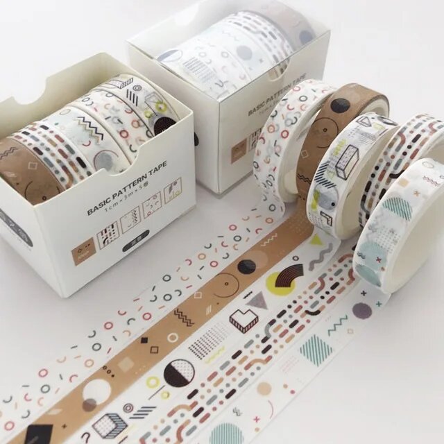 Набор Из 5 Лент Kawaii Washi, Милые Японские Канцелярские Принадлежности, Украшения, Корейский Клей Для Скрапбукинга