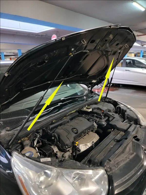 Газовые упоры капота для Citroen C4 (B7) 2010-2018 "Амортизаторы" Ситроен С4 B7 2 шт