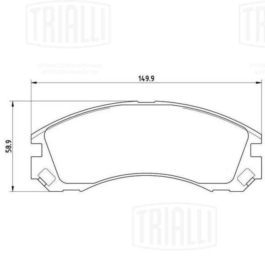 Колодки Торм. Для А/М Mitsubishi Outlander Xl (05-) Диск. Перед. (Керам.) (Pf 1105Cr) Pro (TRIALLI PF1105CR)