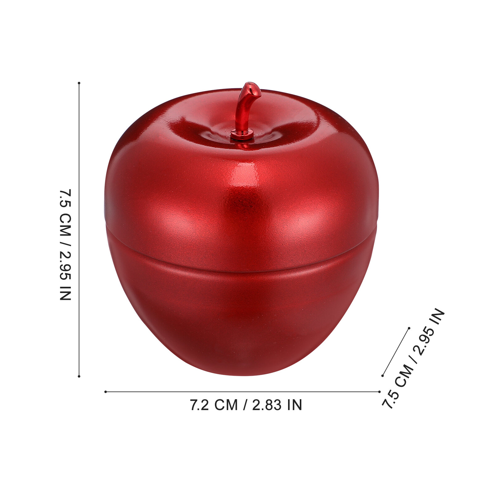 4 Шт Красные Банки Для Чая С Узором Яблока 7 5X7 5Cm Декоративные И Practical