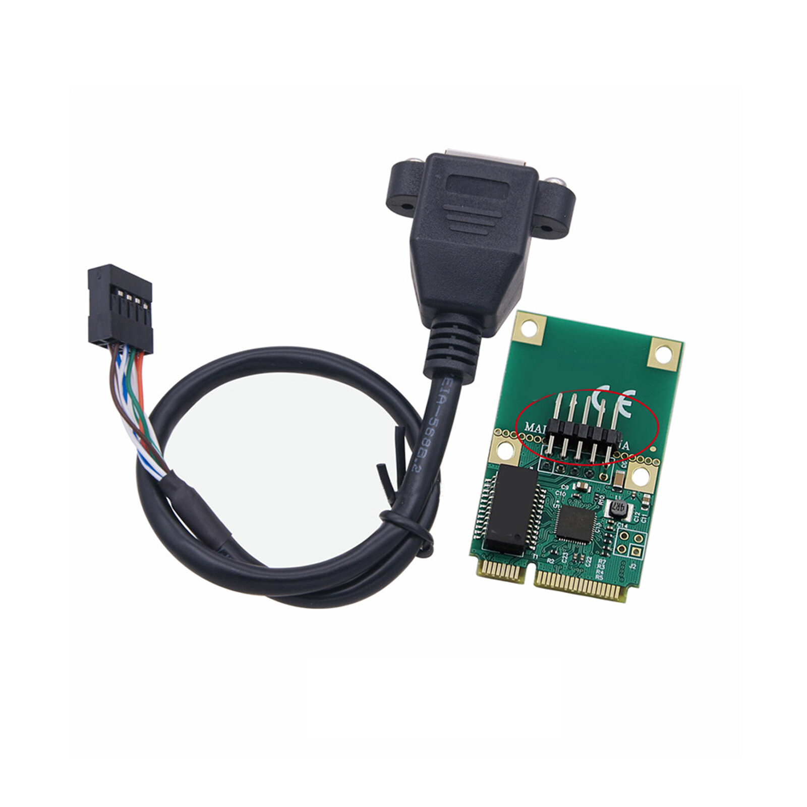 Karta Rasshireniya Seti Mini PCIe na RJ45, Vneshnyaya