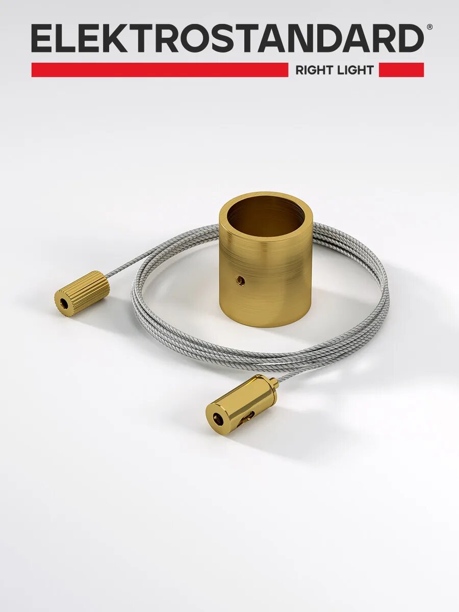 Подвесной трос для круглого гибкого неона Elektrostandard Full light FL 2830, цвет латунь, 2м