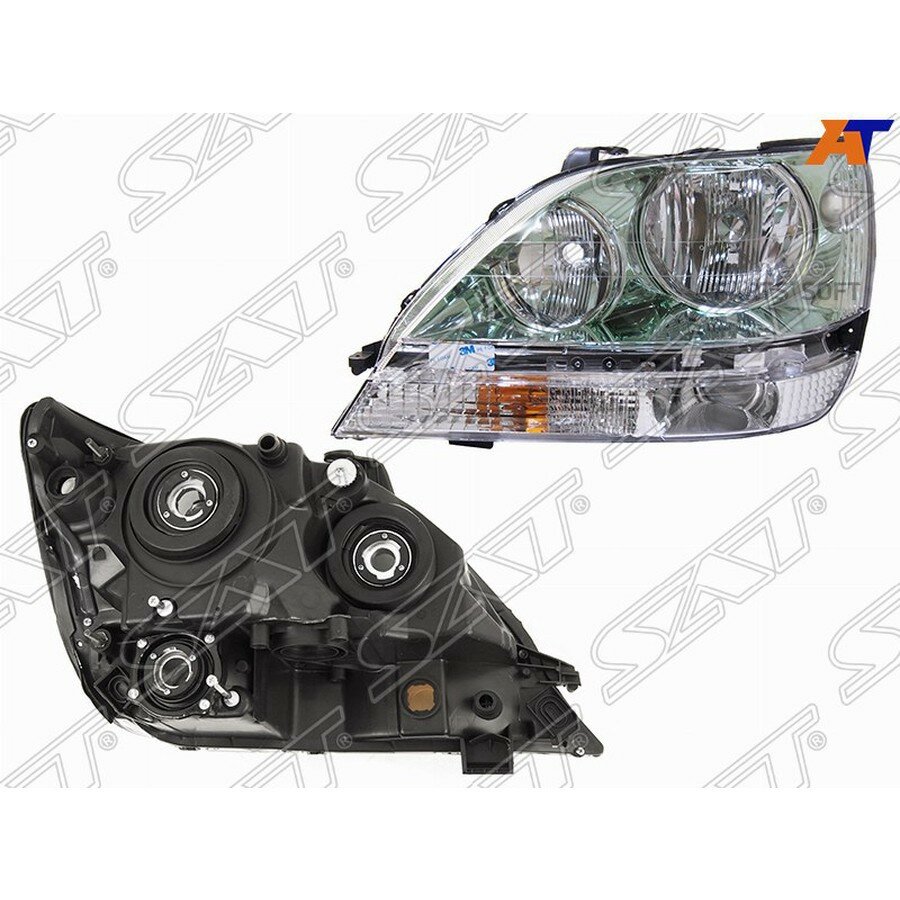 Фара Lexus RX 97-03 / Toyota Harrier (XU10) 97-03 (Слева/ Галоген/ Ручная регулировка) от официального дистрибьютора, SAT, артикул ST3121152LAS1