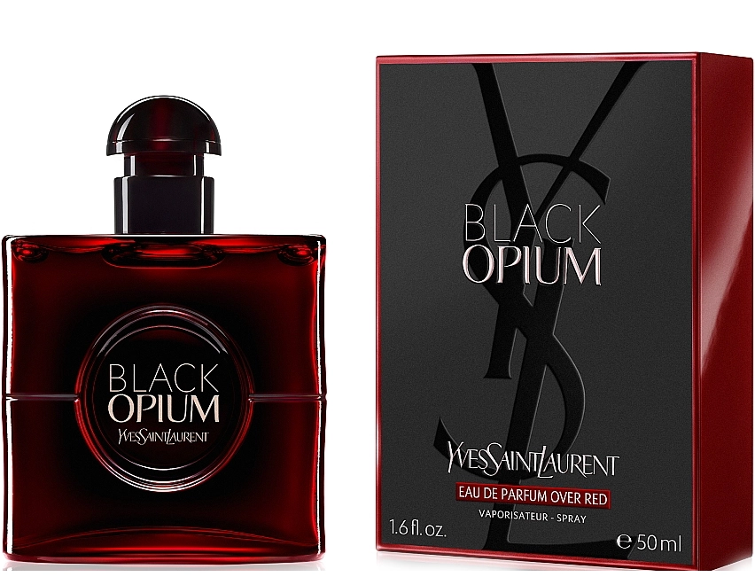 Ив Сен Лоран Блэк Опиум Овер Ред духи красные 50 мл - Yves Saint Laurent Black Opium Over Red