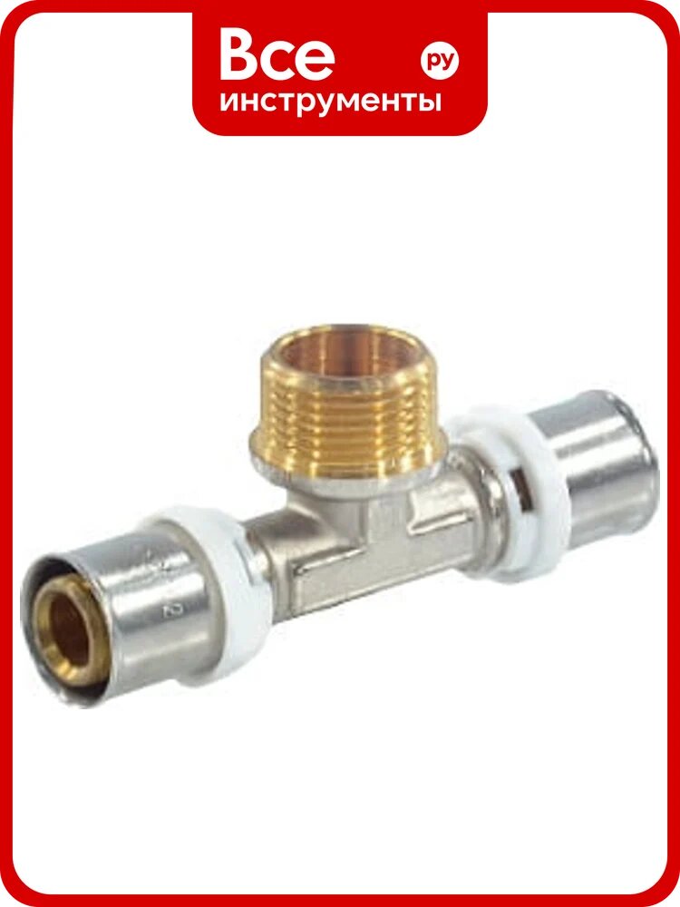 Тройник STI пресс, латунь ДН 26x1/2"х26 НР ТТ000016713
