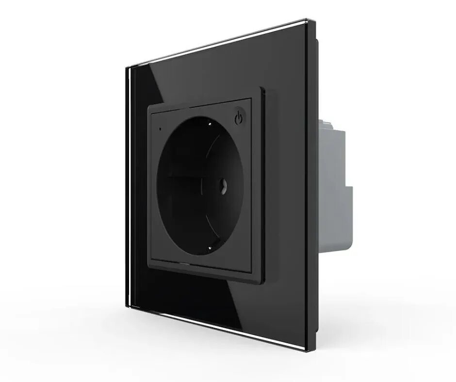 Розетка электрическая ZigBee (Wi-Fi) с заземлением защитными шторками 16A Welaik 1 пост
