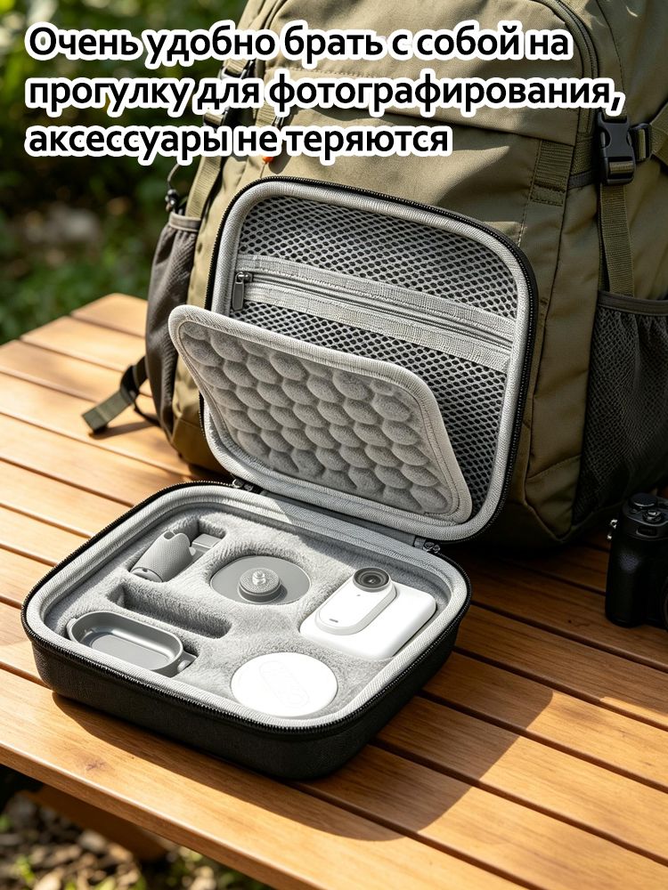 Двойной защитный чехол для Insta 360 GO 3/GO 3S, Портативный защитный чехол, жесткий чехол из EVA