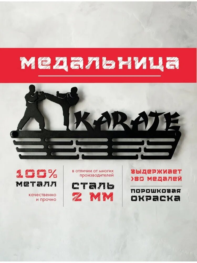 Медальница Карате металлическая