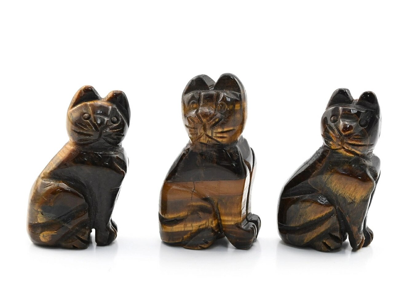 Кошка из тигрового глаза 30*18*50мм