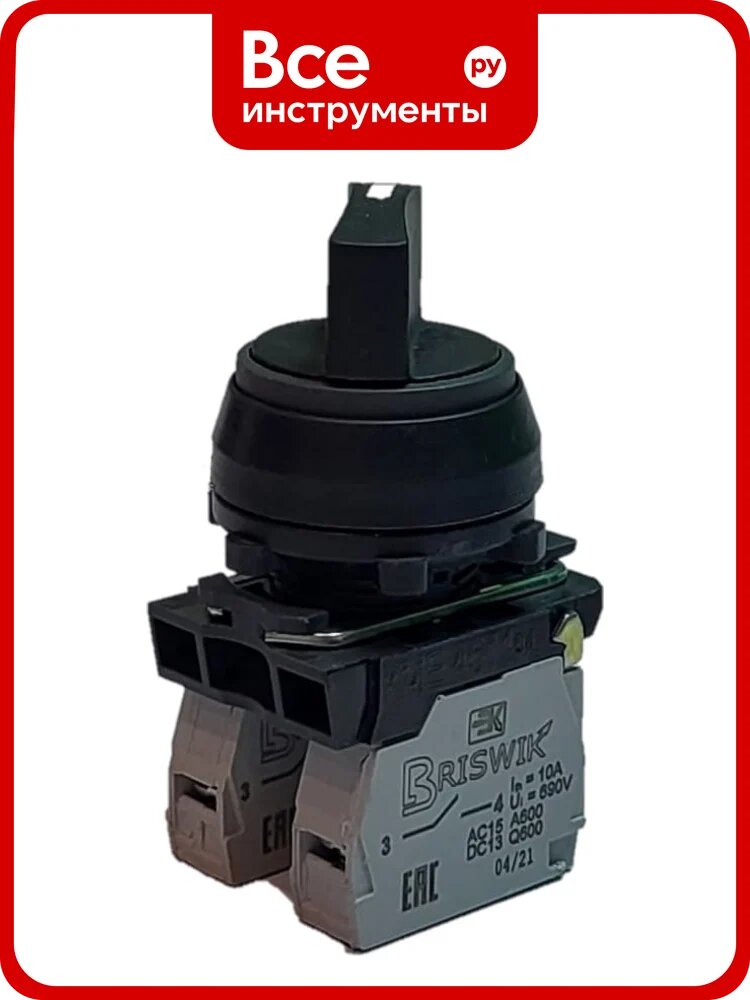 Переключатель Briswik ПЕ 011/2 черный IP40 УХЛ3 10А 1но 1нз aS-VB-0Ai-0121