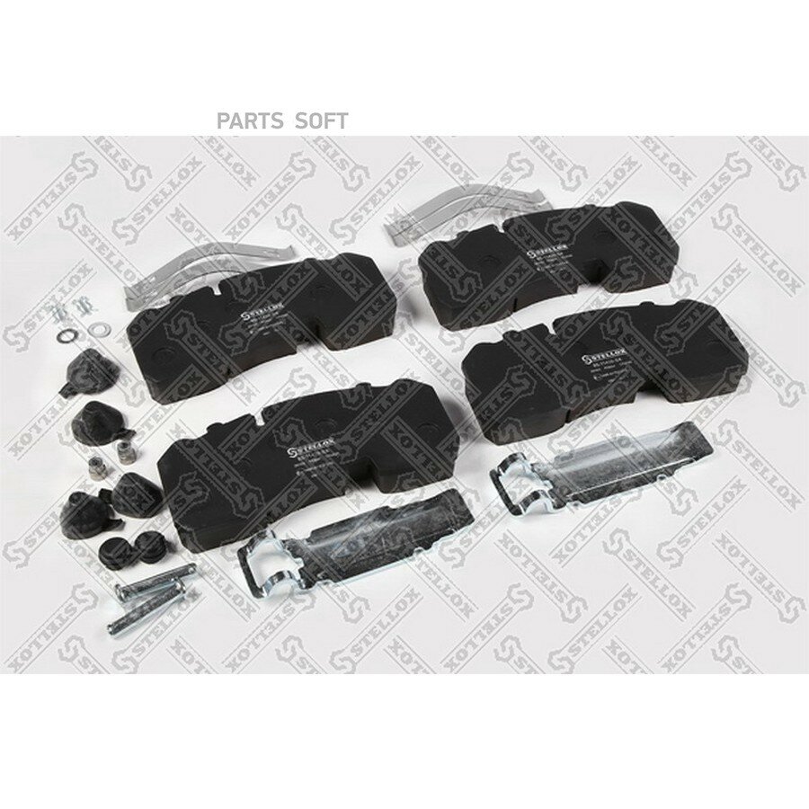 STELLOX 8511428SX 85-11428-SX колодки дисковые ! с полн. р/к 29165 210x92.5x30. отв. датч5мм \BPW (05/03>) KNORR SB374