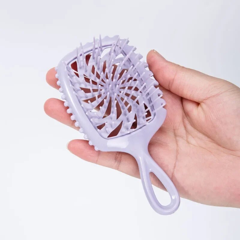 Мини-расческа для путешествий WANMEI пластиковая розового цвета Mini comb Purple