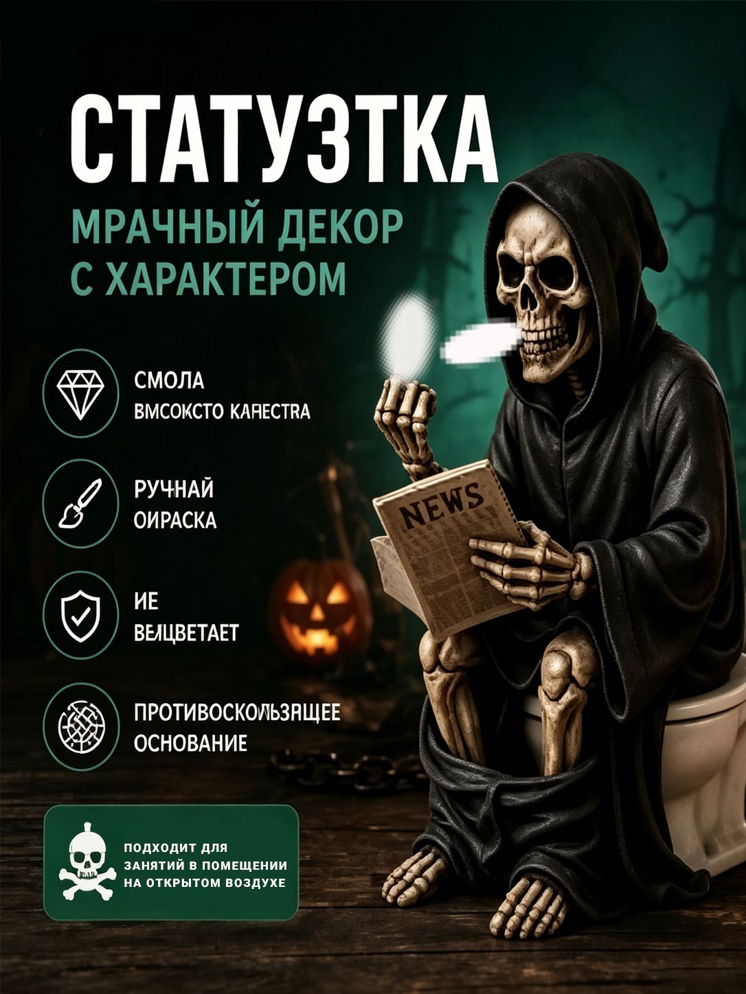 Статуэтка Рипер, высота 10 см, длина 6 см