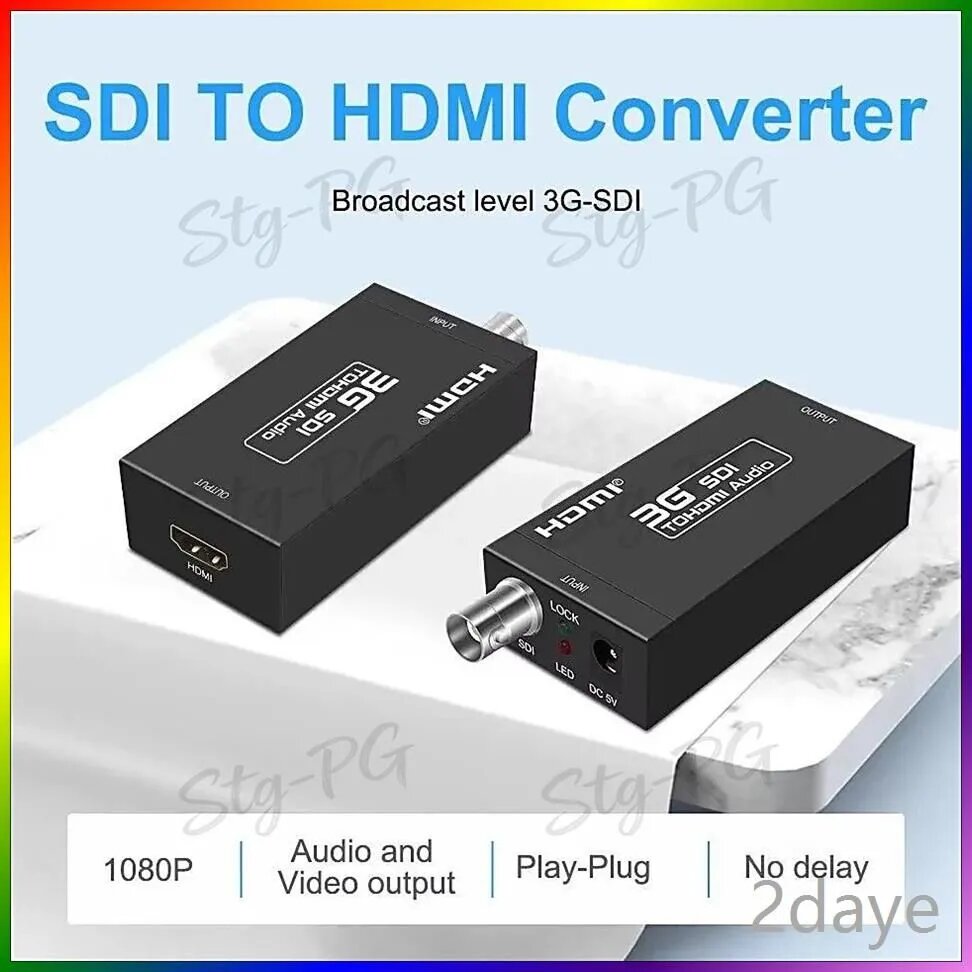 Адаптер 3G SDI к HDMI Аудио Адаптер HD-SDI/3G-SDI BNC 1080P ЦАП-конвертер для монитора HDTV